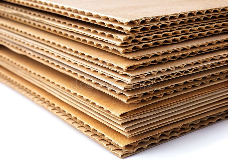 A CloseUp Look at a Robust Stack of Corrugated Cardboard Sheets ...