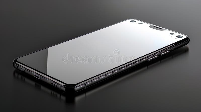Captivating Close-up: Smartphone with Blank White Screen Promising ...