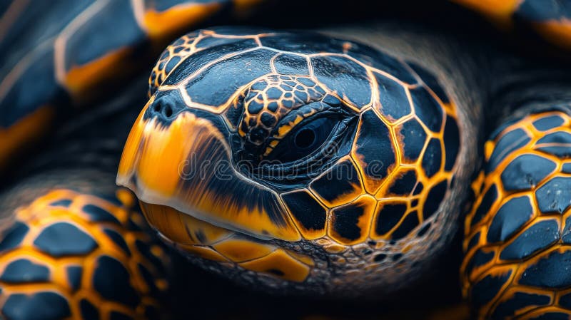 Captivating Close-up of a Turtle with Intricate Shell Patterns in ...