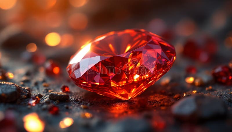 Radiant Ruby: a Gem of Passion and Fire Stock Illustration ...