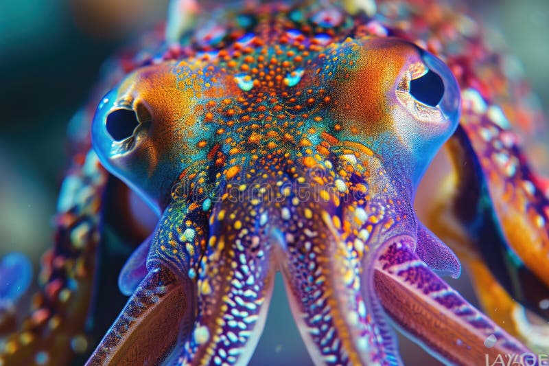 A Captivating Close Up of a Vibrantly Colored Octopus with Stunning ...