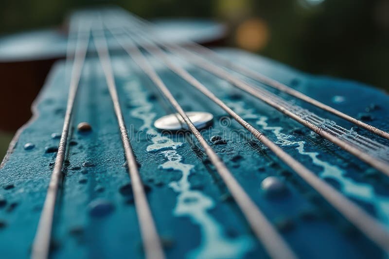 Captivating Close-Up of Vibrating Waterphone Strands in Motion Stock ...