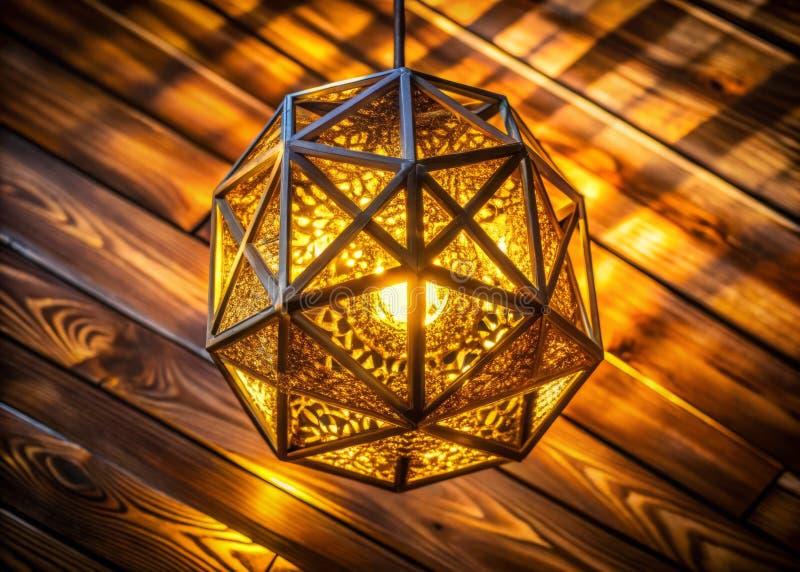 Captivating CloseUp Ceiling Light Installation a Modern Interior Design ...