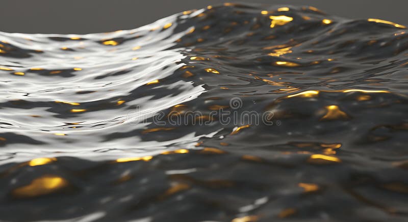 Captivating Closeup of Shimmering Water Surface with Golden Highlights ...