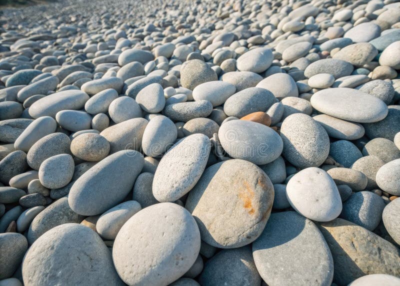 A Captivating Closeup of Smooth Beach Pebbles a Vibrant Summer Flat Lay ...