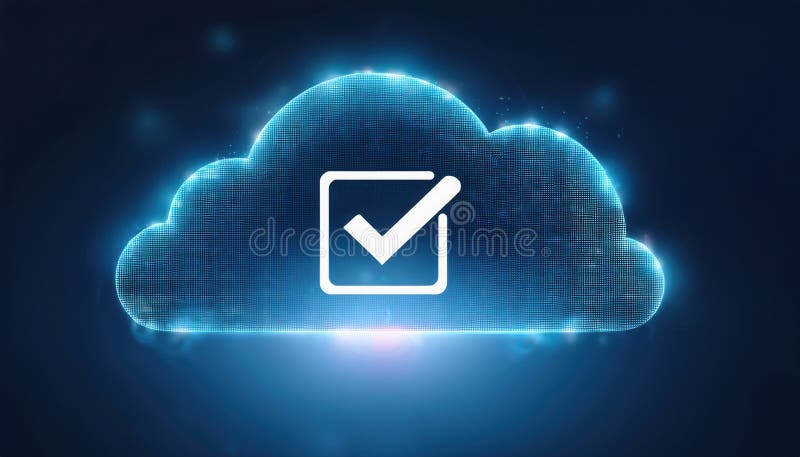 Captivating Cloud Embellished with a Check Mark Symbol Indicating ...