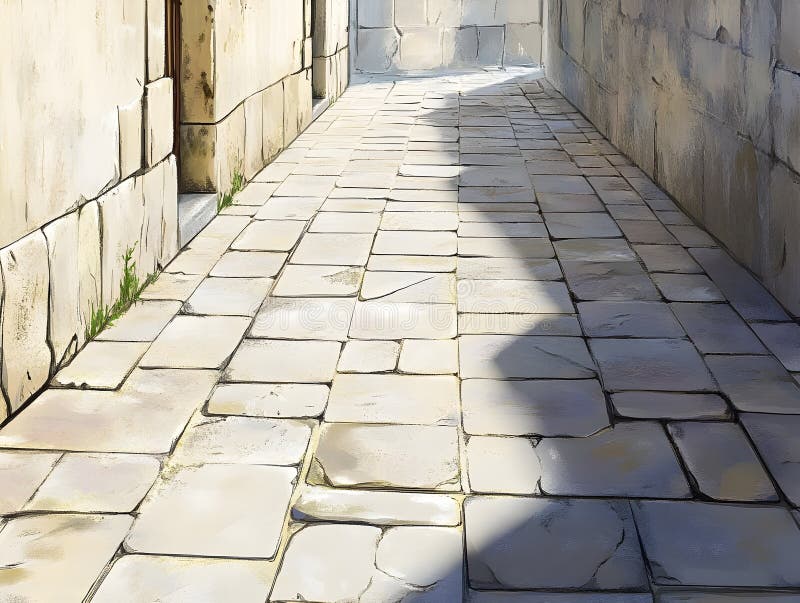 Captivating Cobblestone Walkway in Charming Urban Setting Stock Photo ...