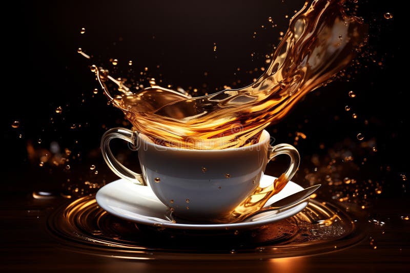 Captivating Coffee Collision Stock Image - Image of abstract, brown ...