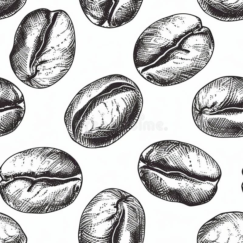 Captivating Coffee Seed Pattern in Photography Style for Background or ...