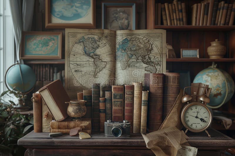 A Captivating Collage that Assembles a Treasure Trove of Vintage Items ...