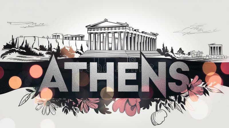 Athens City Collage: Blending Historical Grandeur with Modern Vibrancy ...