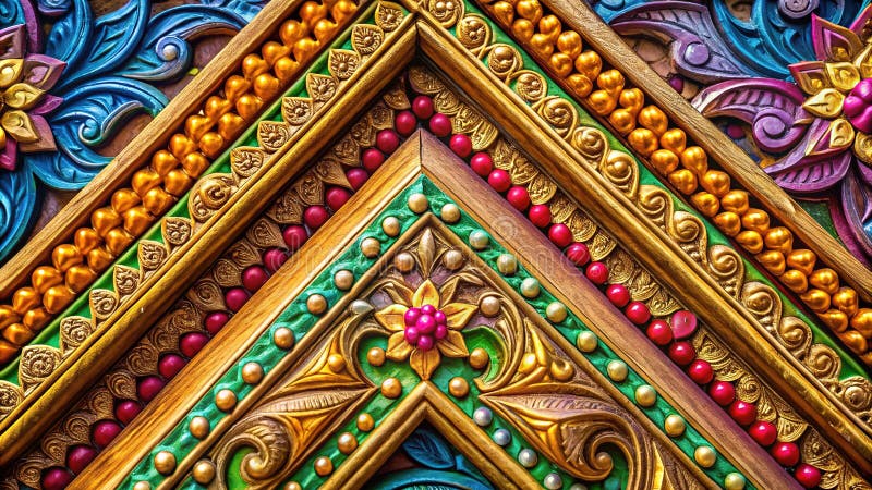 Elegant Geometric Triangle Corner Border Set a Detailed Macro ...