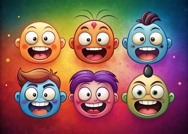 Animated Faces Showcase a Spectrum of Emotions Surprise Fear Joy and ...