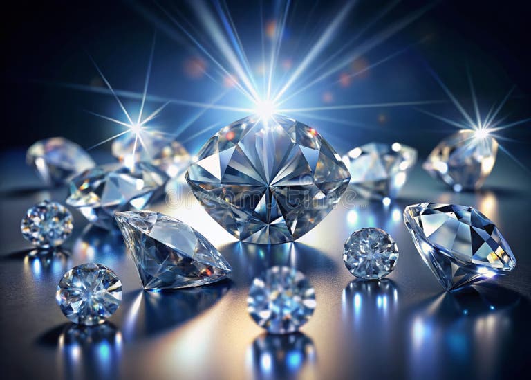 A Captivating Collection of Sparkling Diamonds Minimalist Design on a ...