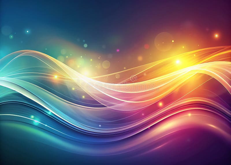 Captivating Colorful Abstract Light Wave Wallpaper a Panoramic Gradient ...
