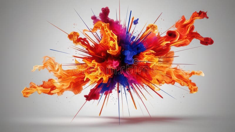 Captivating Colorful Explosion of Paint Creating an Eye-catching ...