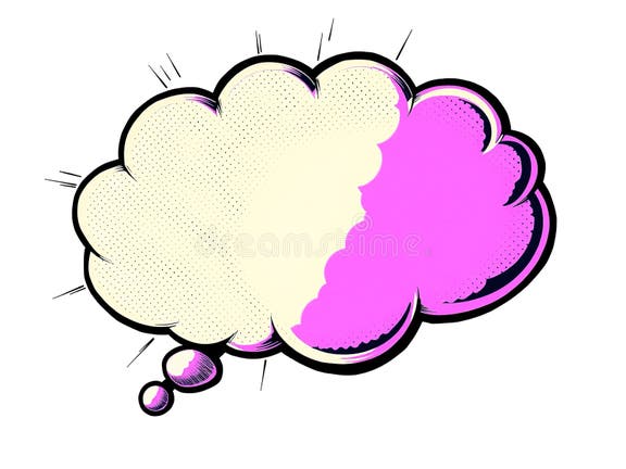 Dynamic Colorful Thinking Bubble Burst a Vibrant Comic Book Illustration for Graphic Design and ...