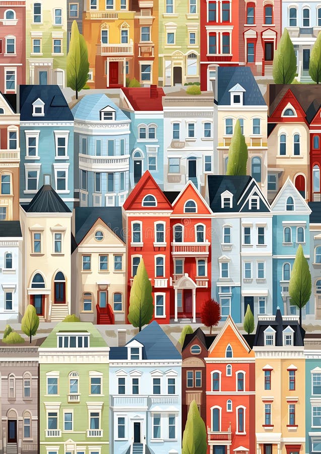 Captivating Community: a Visual Celebration of Unique Architectu Stock ...