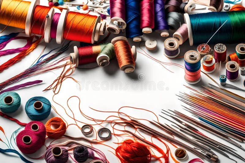 "a Captivating Composition of Multi-colored Threads Elegantly ...