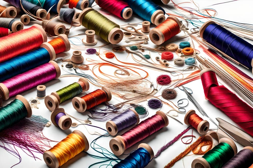 "a Captivating Composition of Multi-colored Threads Elegantly ...