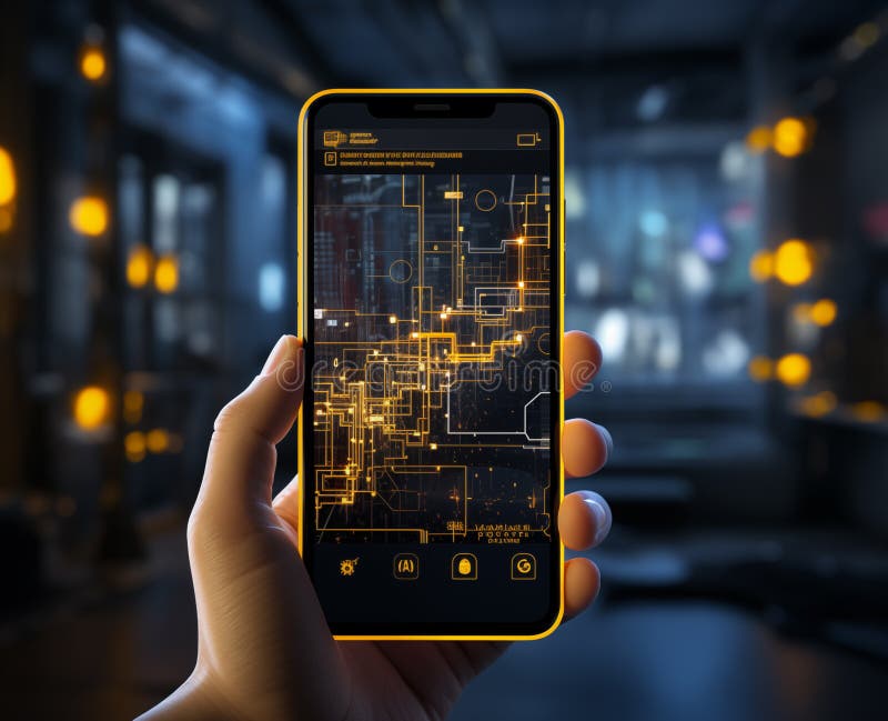 Insightful Infographics: Smartphone Data Graphing Displaying a ...