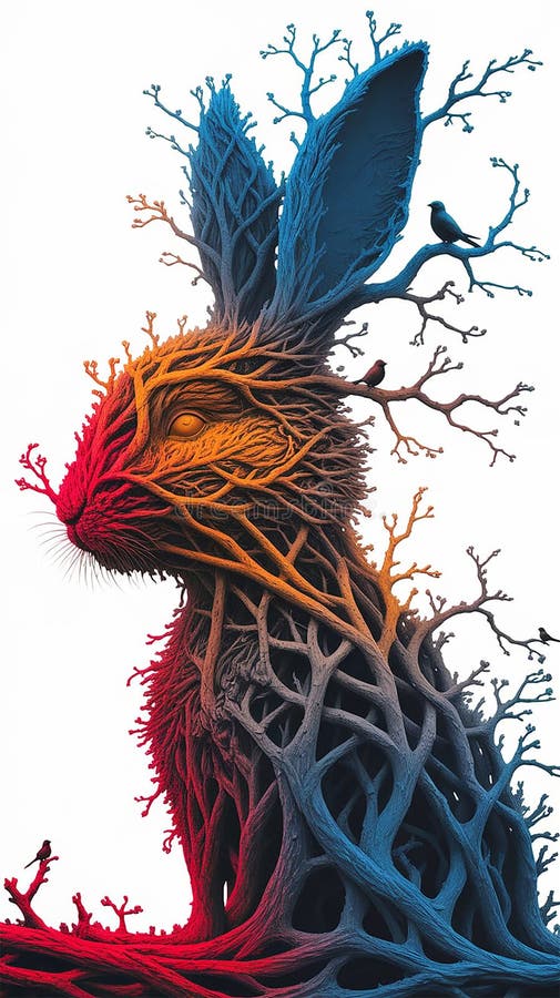 A Captivating and Conceptual Artwork Masterpiece of a Bunny S Profile ...