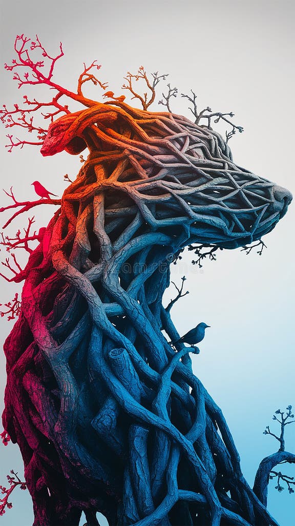 A Captivating and Conceptual Artwork Masterpiece of a Dog S Profile ...