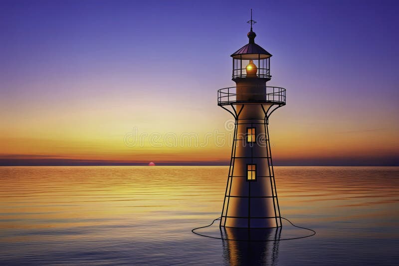 Elegant Minimalist Lighthouse Illustration Continuous Line Art for ...