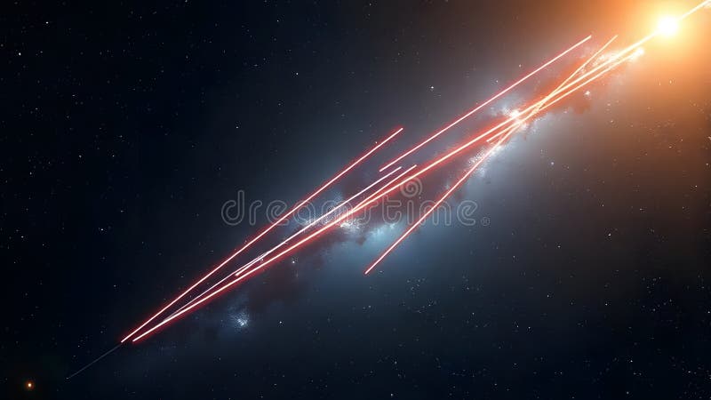 Mesmerizing Meteor Shower a Celestial Symphony in Deep Space Stock ...