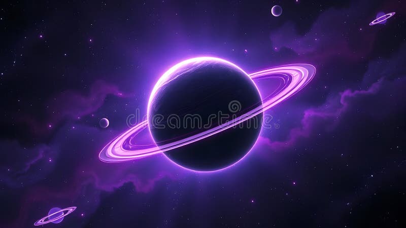 Celestial Symphony Planetary Alignment in Glowing Orbits Stock ...