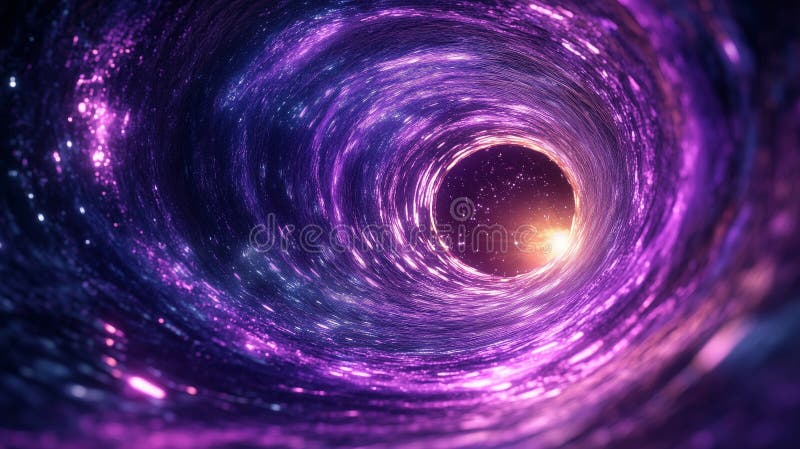 Captivating Cosmic Vortex with Radiant Light and Energy Journey Stock ...