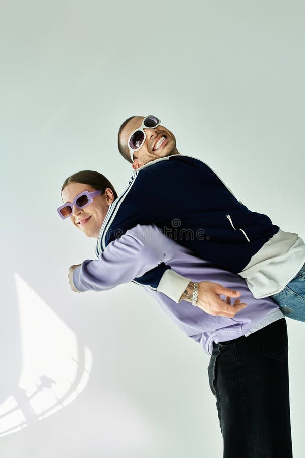 Captivating Couple Strikes a Pose Stock Image - Image of joyful, couple ...