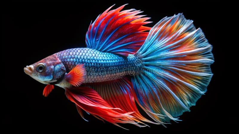 Crown Tail Betta Fish Mascot. Esport Logo Design Stock Vector ...