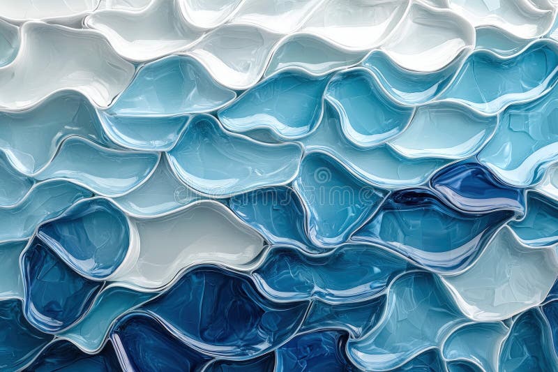 A Captivating 3D Background in Various Shades of Blue, Adding Depth and ...