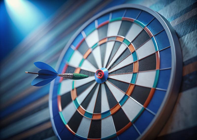 Detailed 3D Dartboard Image Precision White and Blue Target for Darts ...