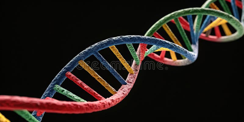 A Striking 3D Abstract Representation of a DNA Molecule Featuring ...