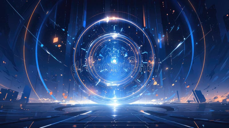 3D Illustration of Time Warp. Time Dilation and Space Travel ...