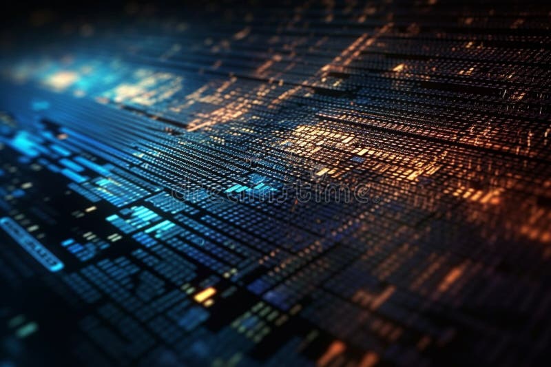 3d Illustration of Abstract Technology Background with High Tech and ...