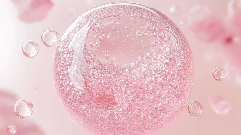 Active Ingredient in a Bubble 3D Illustration for Skincare Cosmetics ...