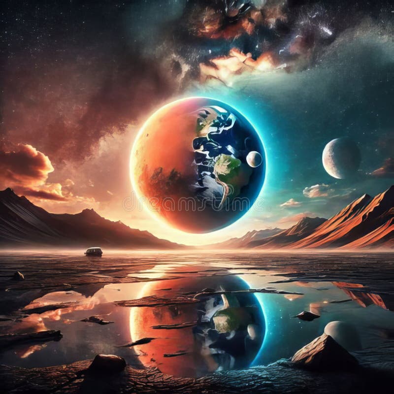 This Captivating 3D 4K Image Portrays Earth and Mars Intertwined in a ...