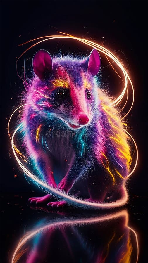 A Captivating 3D Laser Exploded Design Hologram Showcases a Neon ...