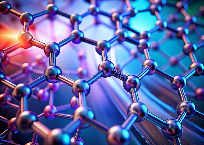 Unveiling the Atomic Architecture of Graphene a 3D Microscopic Render ...