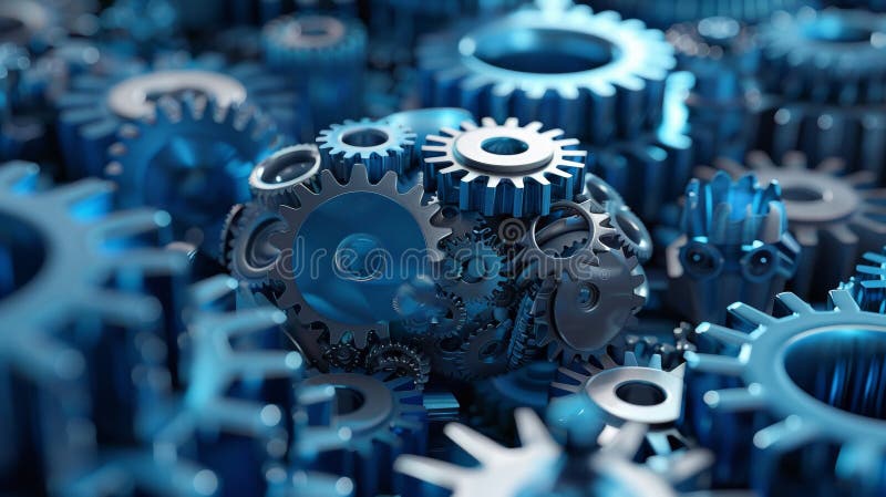 A Captivating 3D Model of a Brain Gears Turning and Cogs Whirring ...