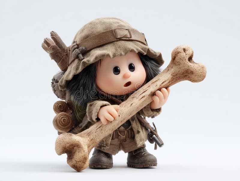 Adorable 3D Mole Character in Chibi Cartoon Style Front View Arch ...