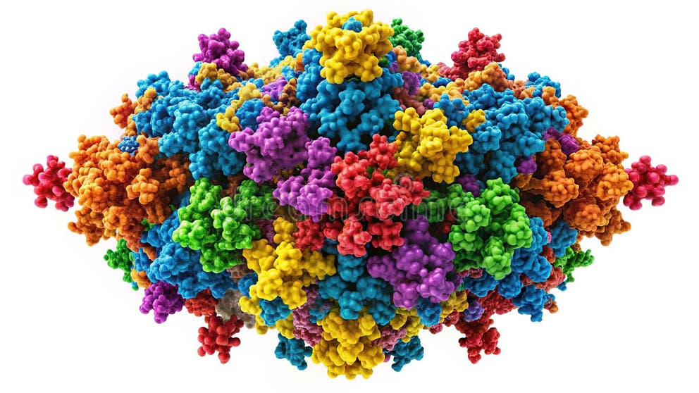 Detailed 3D Molecular Model of an Antibody Immunoglobulin a Visual ...