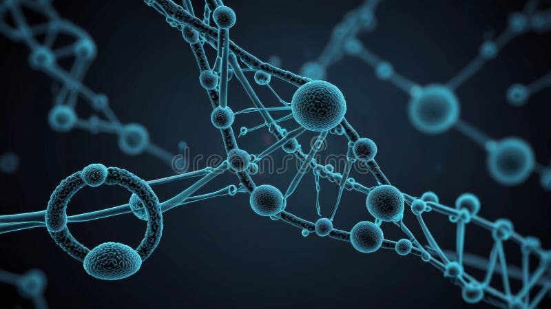 3d Representation Molecular Structure Interconnected Spheres Stock ...