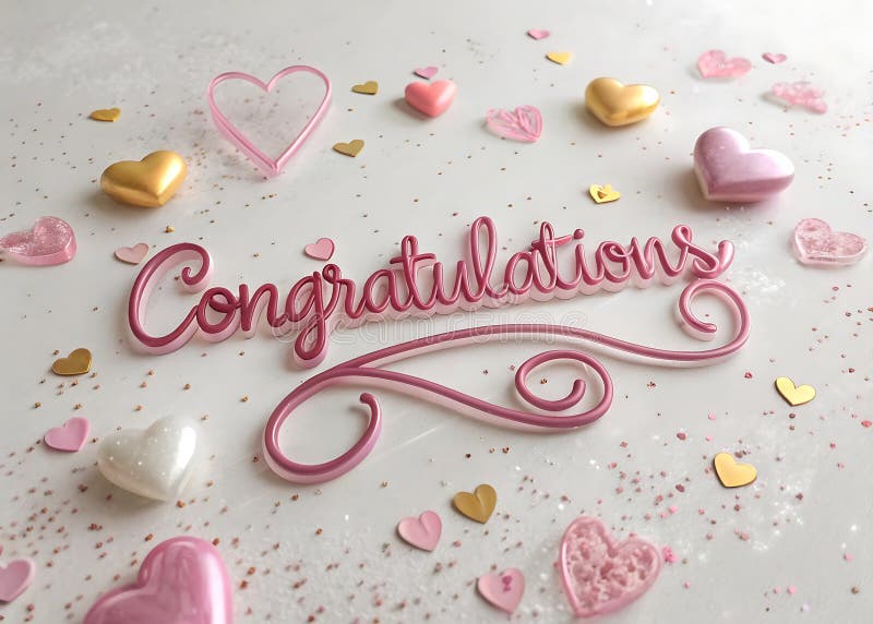 Pink Congratulations Script Glows Stock Illustrations – 2 Pink ...