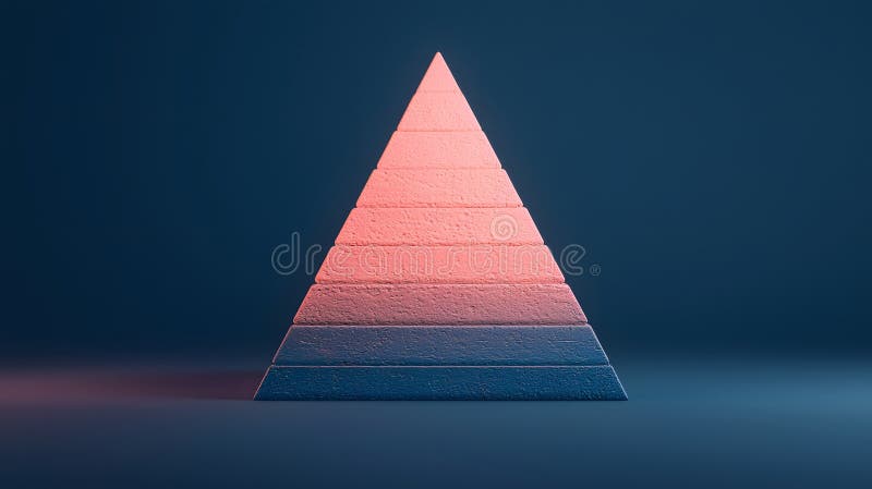 A Captivating 3D Pyramid Structure with Glowing Edges for Financial ...