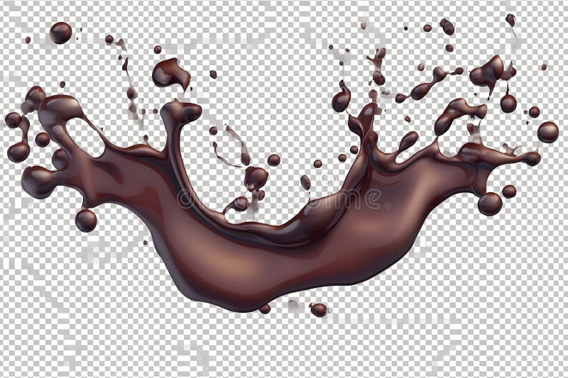 Dynamic Chocolate Splash: 3D Render of Rich Brown Liquid Stock ...