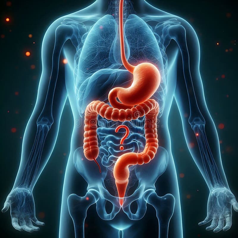 Intriguing 3D Render of the Human Digestive System Stomach Shaped Like ...